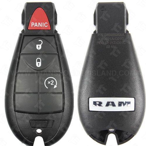 2009 - 2012 Ram Fobik Key 4B Remote Start - IYZ-C01C | Transponder ...